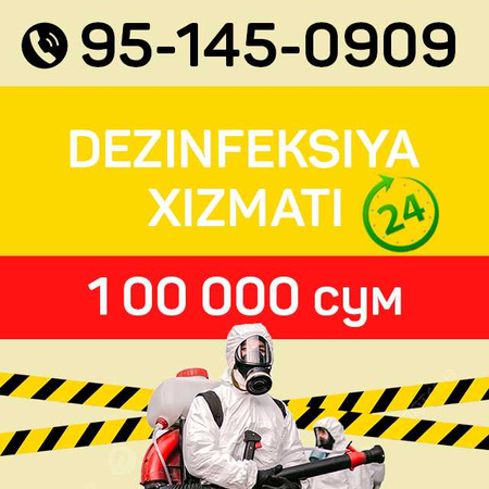 Dezinfeksiya xizmati Toshkent 24 soat