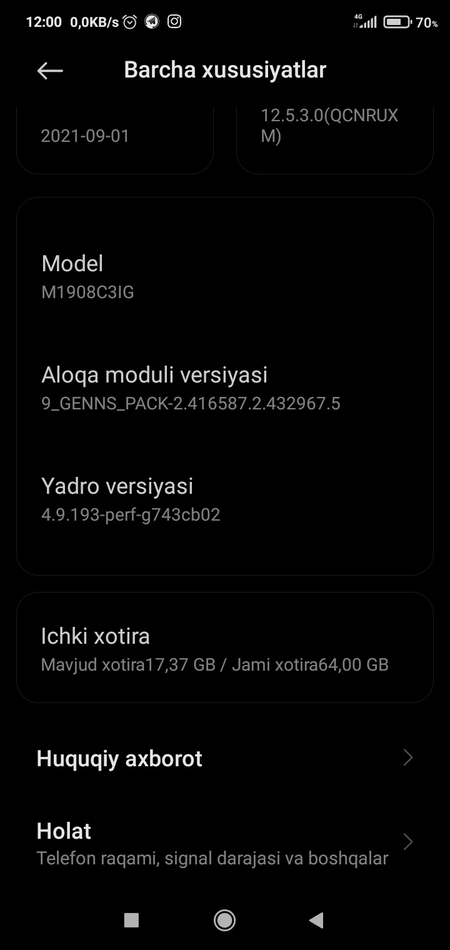 Redmi 8 4/64 800ming