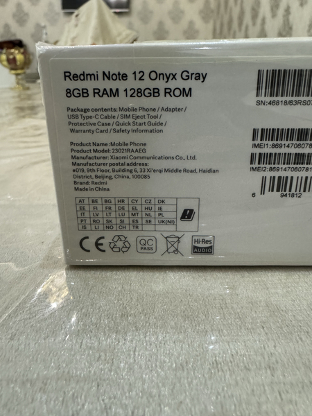 Redmi Not 12 8/128 xotira