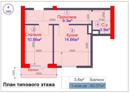 2х комнатная студия в Новой Новостройке ЖК SKY AVENUE