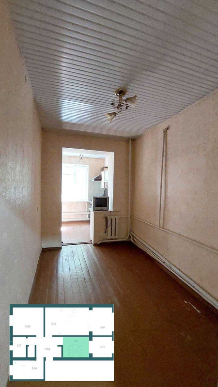Продается трёхкомная квартира, площадь: 68.75 м²