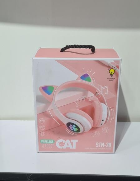 Симсиз Bluetooth наушник Cat Ear STN 28 Мушук кулокчалик ва чирокчалик