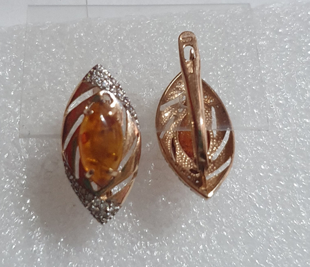 Серьги   золотые