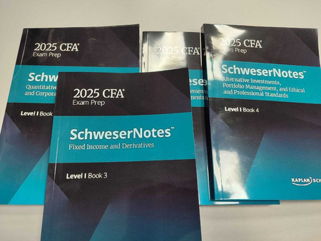 CFA Книги для подготовки. 5 книг. SchweserNotes Kaplan 2024