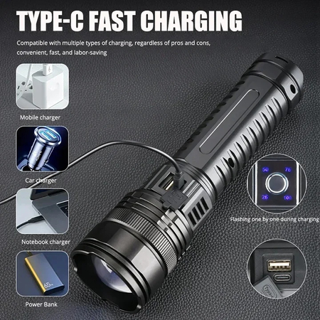 Фонарь тактический 6000MAH