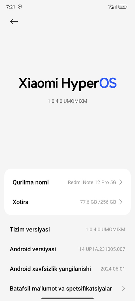 Redmi note 12 pro 5g  256 Gb