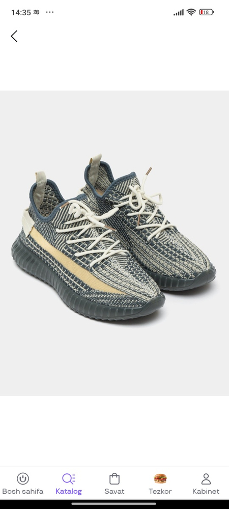Yezzy setkalik krossovkalar ayollar uchun