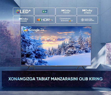 Телевизор SKYWORTH 65 SUE9500
4K UHD Smart TV доставка бесплатно!!1