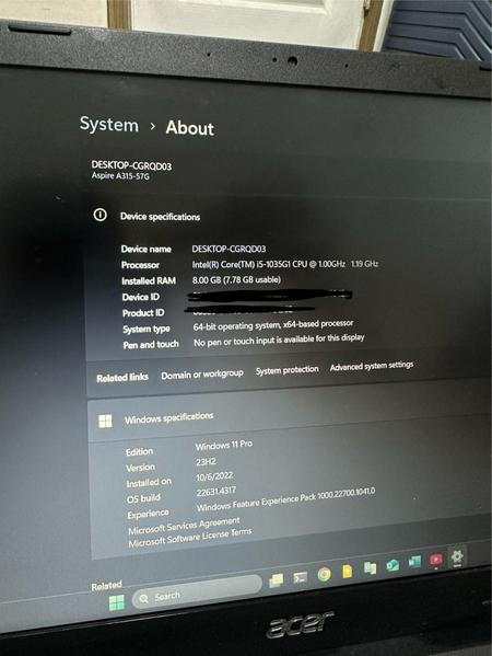 Acer Aspire 3 ноутбук/notebook