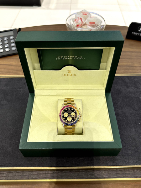 Rolex Cosmograph Daytona 40mm Yellow Gold CUSTOM RAINBOW
