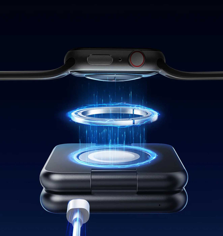 KUXIU X40 - iPhone, Airpods, AppleWatch Simsiz quvvatlagich stand
