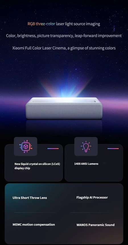 Projector Mi Xiaomi Full Color Laser Cinema 2023 лазерный проектор