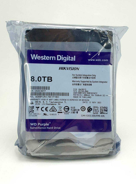 Жёсткие диски. HDD WD PURPLE 1TB. 2TB/3TB/4TB/6TB/8TB/10TB
WD HDD 12TB