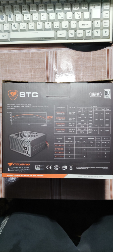 Cougar STC 600 (80 PLUS) на 600 ватт.