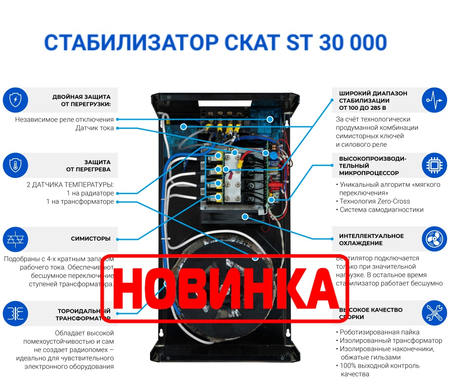 Стабилизатор напряжения СКАТ ST 30 000