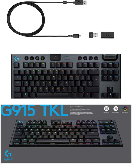 Игровая клавиатура Logitech G G915 TKL Logitech GL Linear, carbon