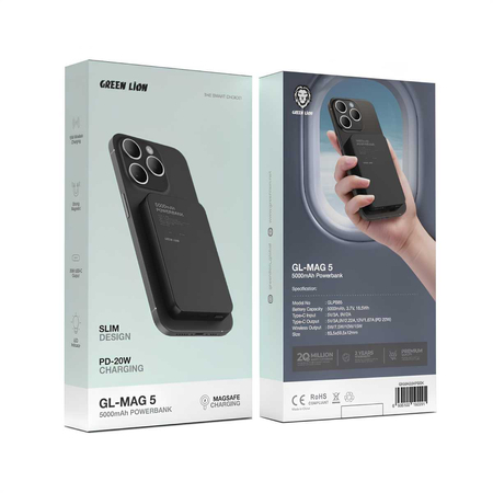 Green Lion GL-MAG 5 5000mAh–стильный и надежный портативный PowerBank