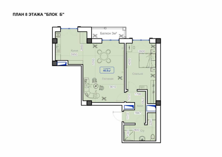 Ш руставелли Коробка По супер цене Royal House 48м2; Яккасарай Успейте
