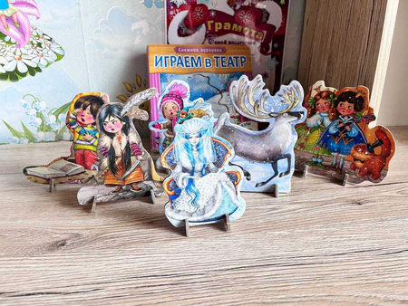 Книжка для малышей с пазлами театр