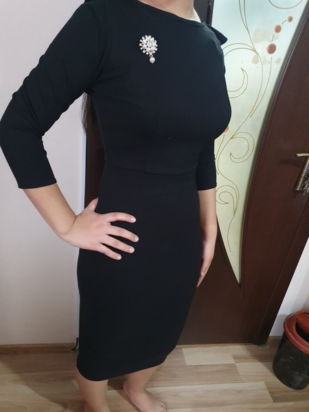Платье черное в стиле коко