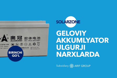 Akmlator quyosh panellari uchun Gel