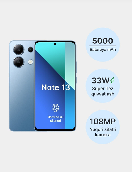 Xiaomi Redmi Note 13 Global New 2024, Uzimei/Garantiya/Dastafka