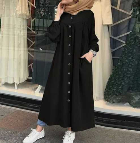Платье-рубашка с длинным рукавом, макси Vestidos, S M L XL XXL