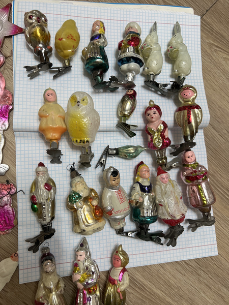 Елочные игрушки старинные .