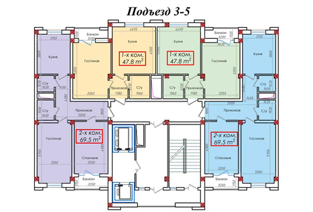 Новостройка 2/11/16 ж/к Bodomzor 69.5 м2 девелопер Dream House.
