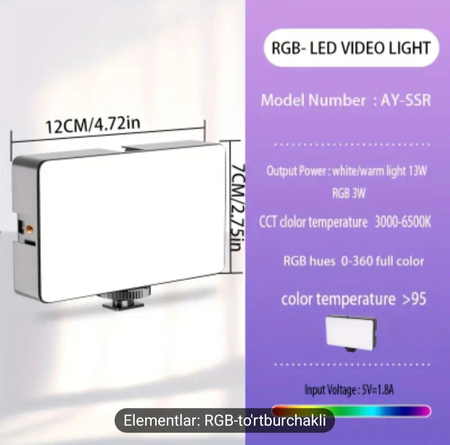 Tripod va rgb lampa sotiladi