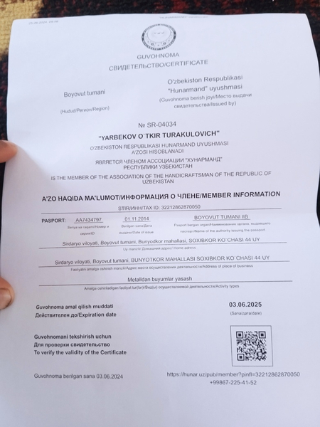 Uaz bortli tentli  kuzvdan chiqqan