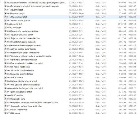 Buxgalteriya 8.3 video darsligi