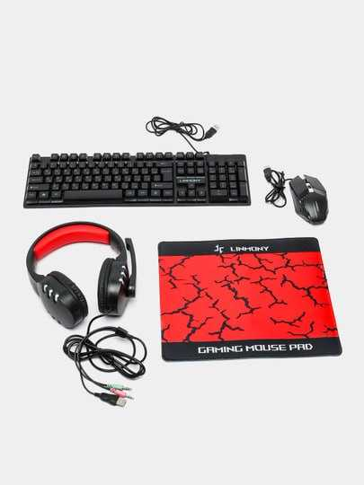 Игровой набор для геймера Linmony gf500 led 4in1 gaming combo Скидка!