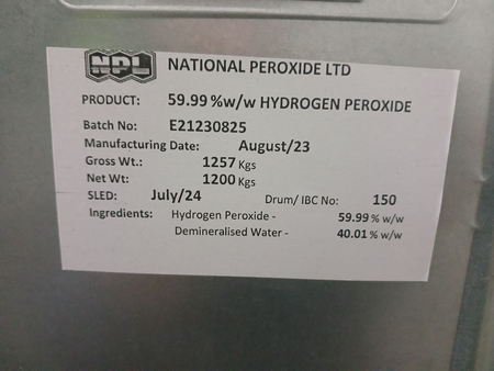 Перекис Водород 60% Индия