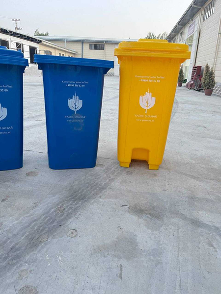 Пластик урна, мусорная урна, Plastik musornaya konteyner