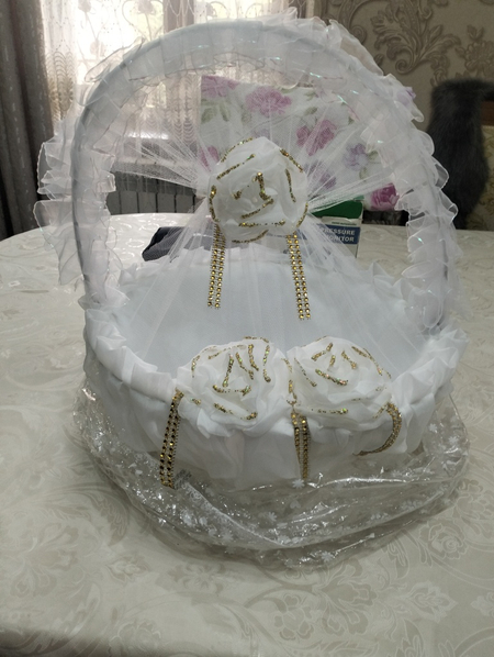 Корзинка белая красивая