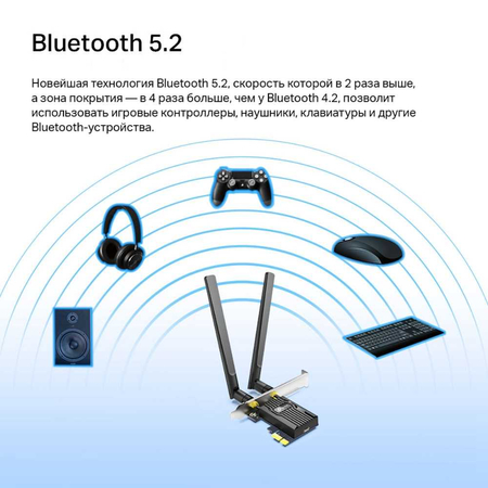 Двухдиапазонный адаптер PCI Express TP-Link Archer TX55E/AX3000