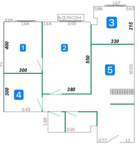 ЖК NIKITINA RESIDENCE Циалковская М.Горький Коробка 3-комнатная 86 м2