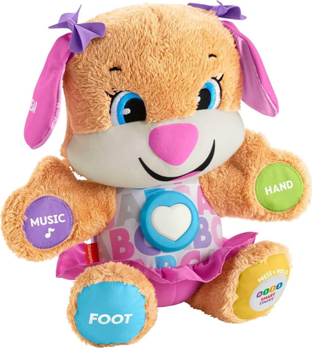 Fisher-Price «Смейся и учись», интерактивная плюшевая собака с музыкой