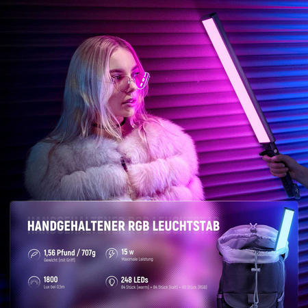 Neewer BH30S Ручной светодиодный фонарик RGB