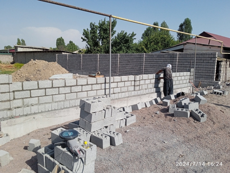 Шлакоблок газаблок пенаблок гишт терамиз штукатурка стяжка киламиз