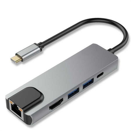 Aдаптер Type-C хаб 5в1 USB3.1