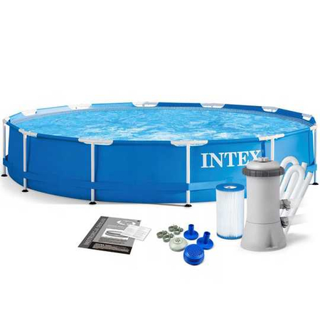 Intex бассейн 3.66х76+фильтр-насоса 2006 л.час. каркасный бассейн