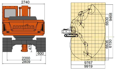 Гусеничный экскаватор Lonking CDM 6205