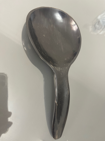 Rice spoon from caw horns