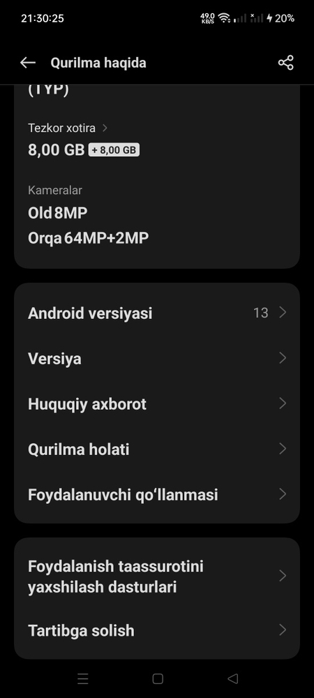 Realmi c55 surushni