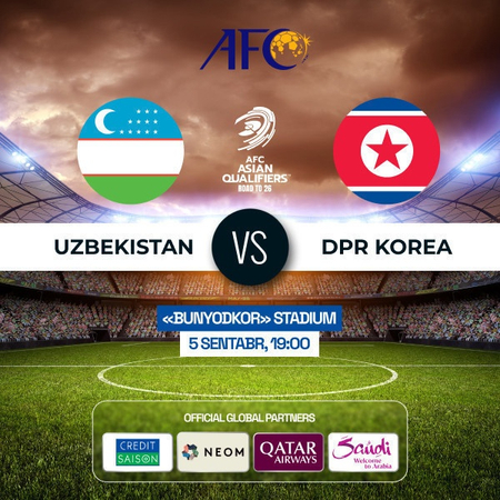 Bilet Futbol ozbekiston vs shimoliy koreya