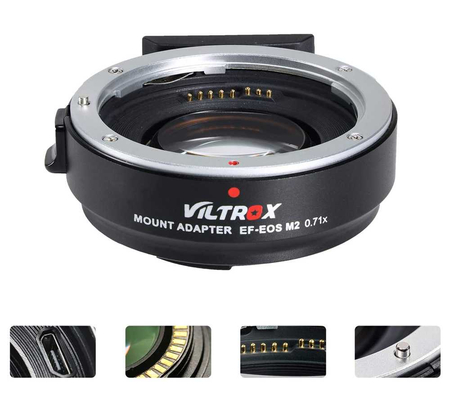 Адаптер Viltrox EF-EOS M2, 0.71х (Speed Booster)