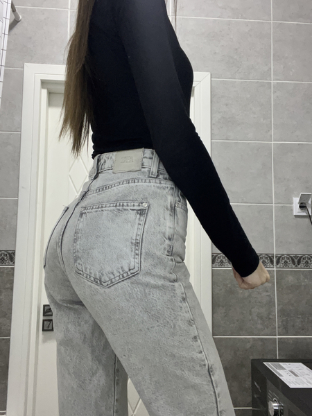 Джинсы ZARA серые