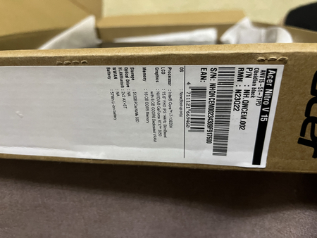 Acer nito V15 yengi turipti